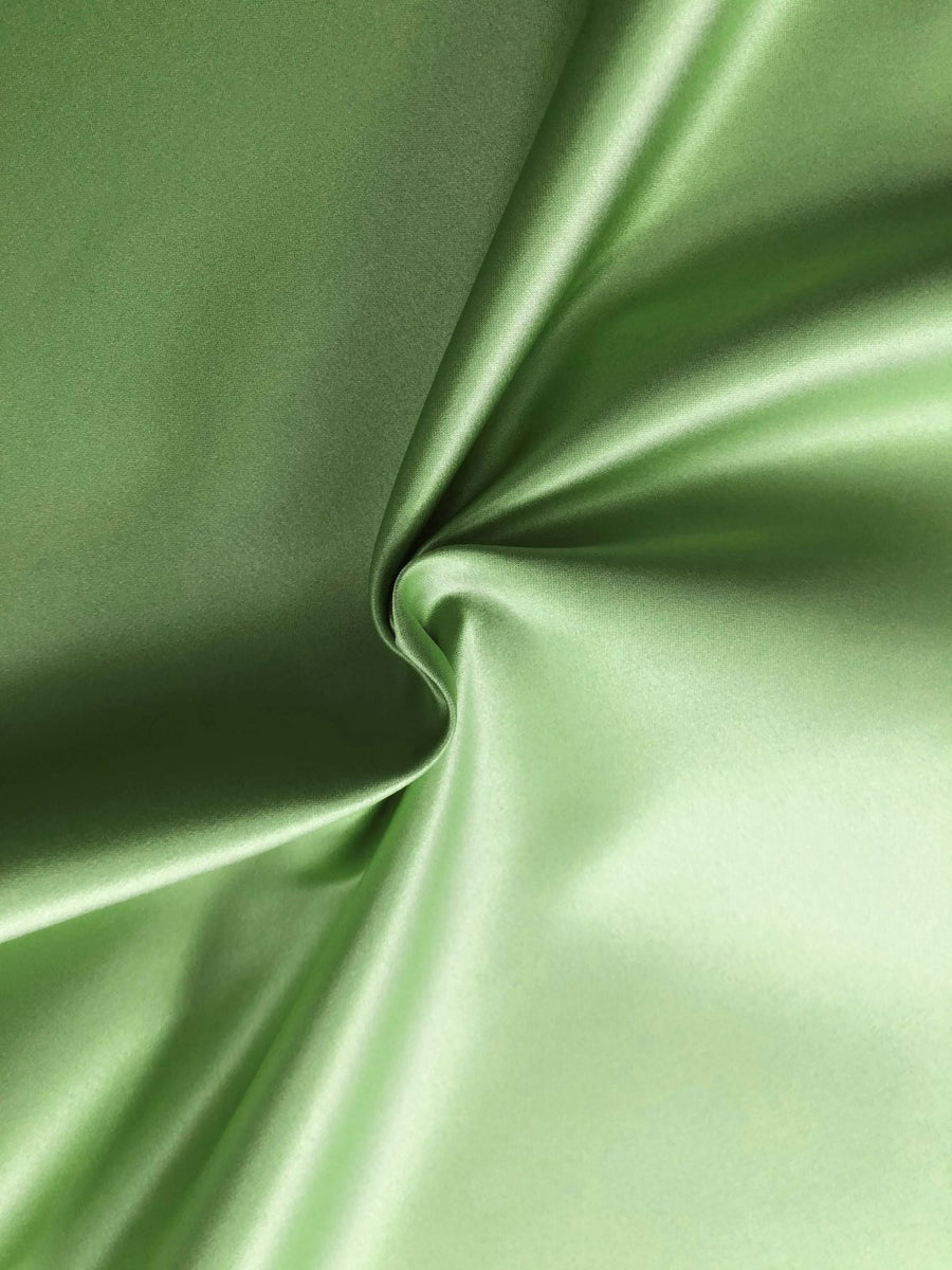Sage Green Non Snag Matt Duchess Satin, 193 g/m2, 100% Polyester, 145c