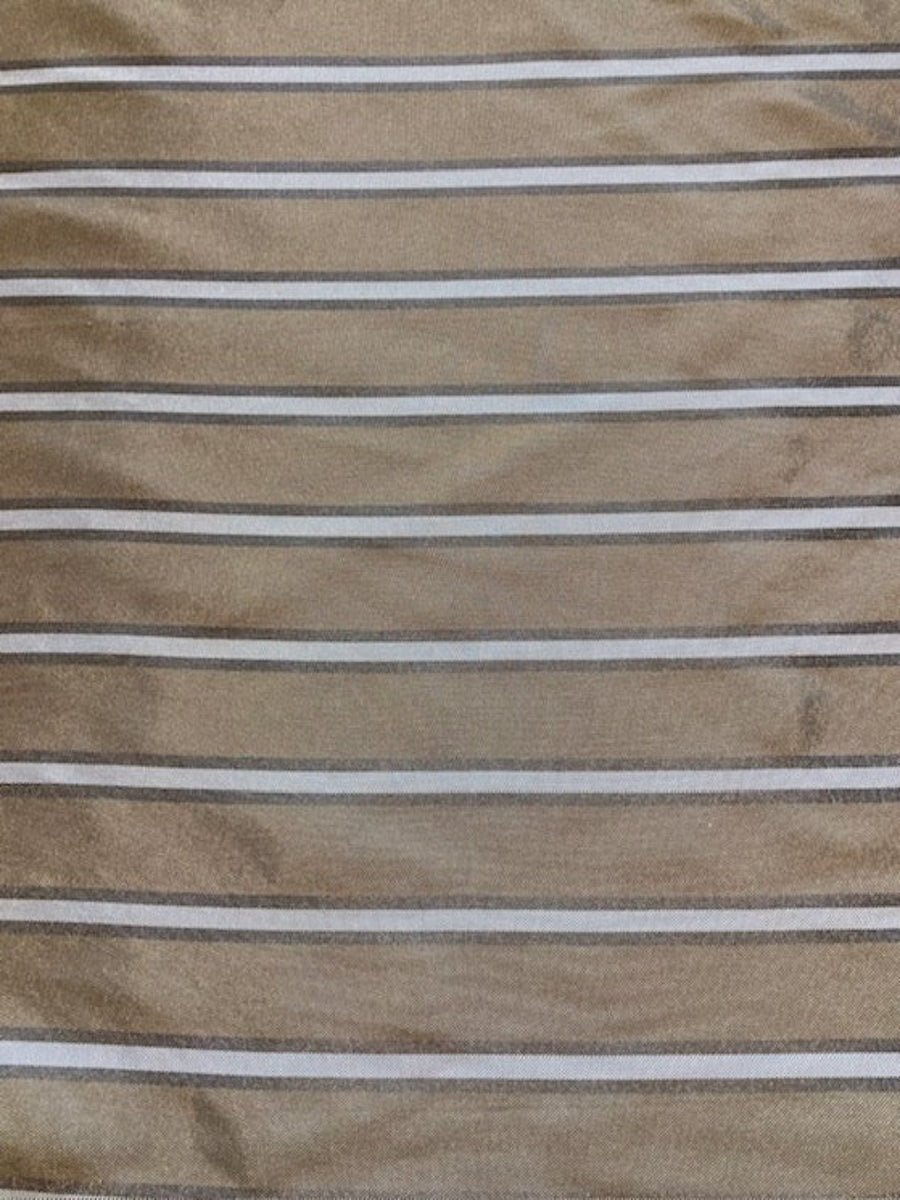 Antique gold Woven Lining Stripe. Stripes Running Across the Fabric