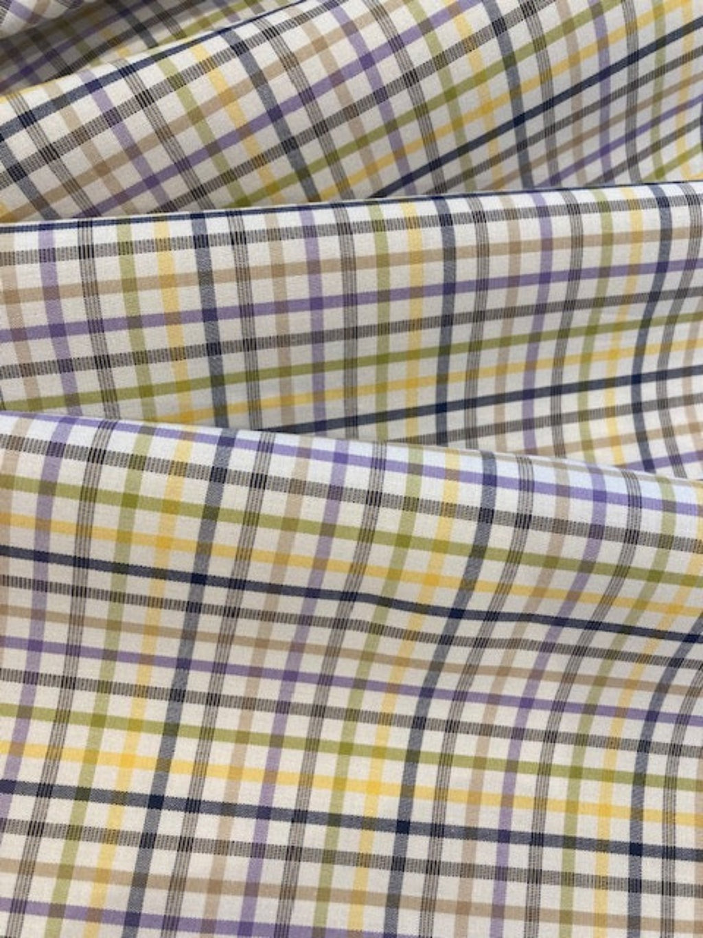 Multi-Coloured Check Cotton Shirting – Classic & Versatile • Amothreads