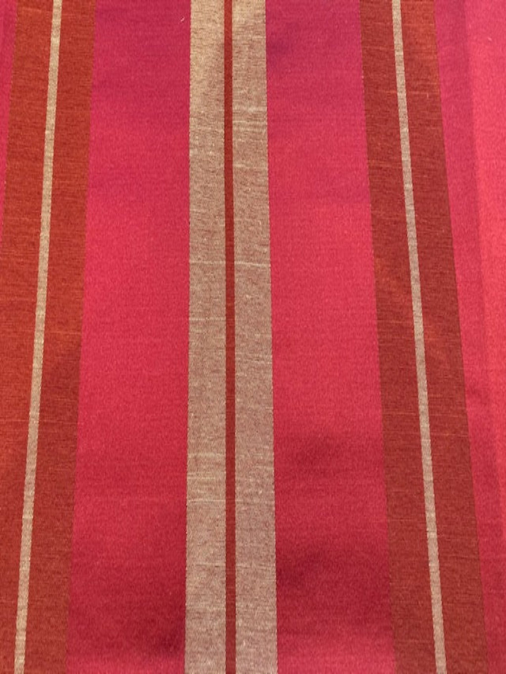 Cherry Red Satin Stripe Fabric 140cm – Luxury Viscose Blend for Furnis ...
